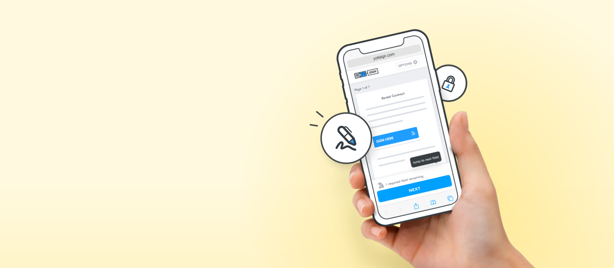 Sending a document with Yoti eSign · Yoti