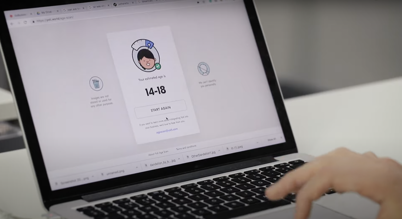 Learning more about our facial age estimation · Yoti